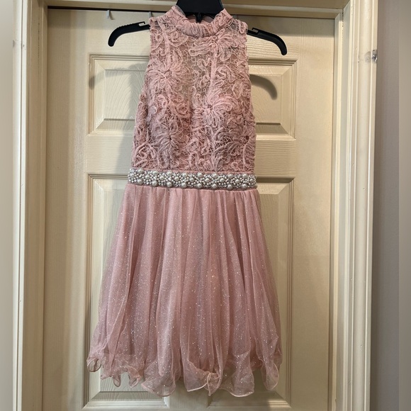 Jodi Kristopher | Dresses | Jodi Kristopher Pink Glitter Formal Dress ...